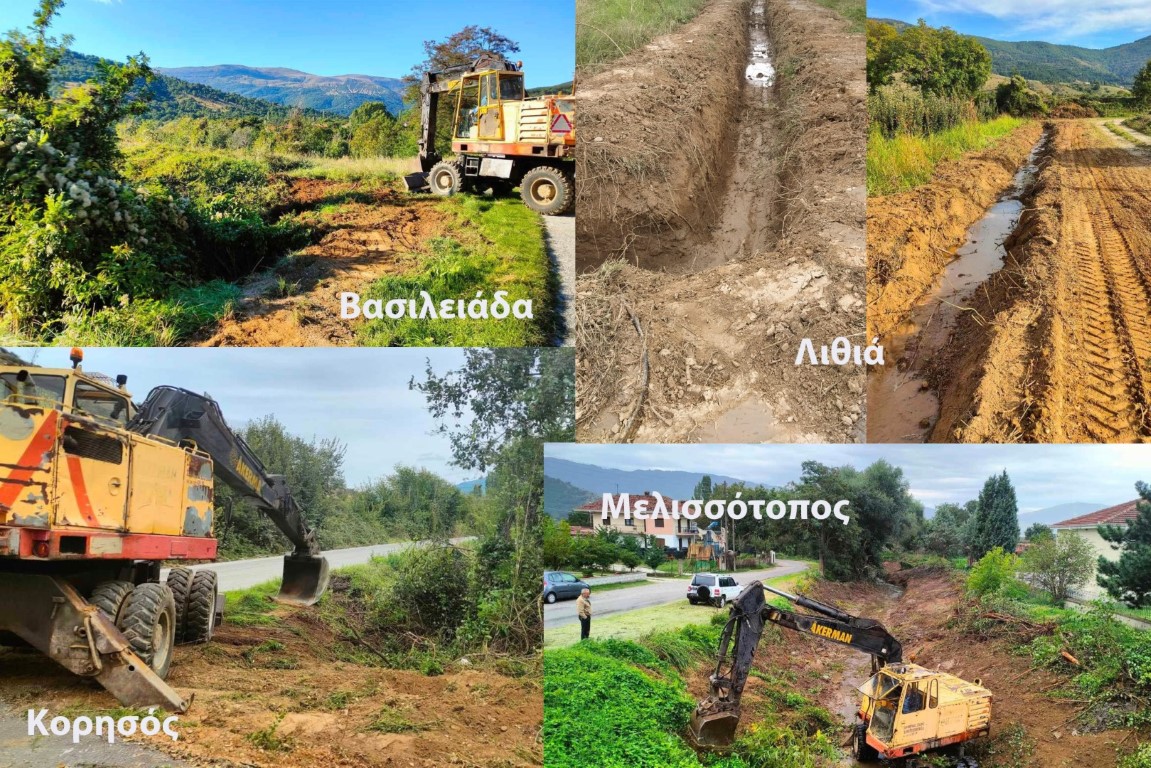 Σε εξέλιξη οι εργασίες καθαρισμού πρανών και αποστραγγιστικών αυλάκων ...