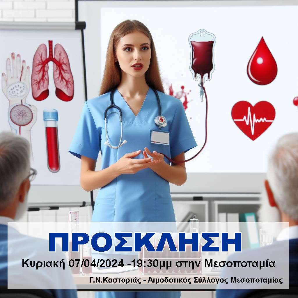 Εκδήλωση του τμήματος Αιμοδοσίας του Γ.Ν.Καστοριάς σε συνεργασία με τον ...